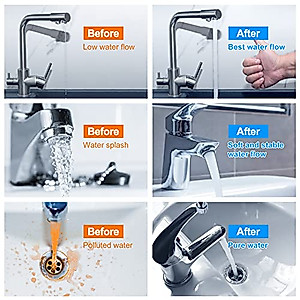 Aerator Key, Faucet Aerator removal tool, Faucet wrench with Aerator Shell Removal Tool, Replacement Cache Aerators for Sink M 16.5, 18.5, 21.5, 24 mm Tap Aerators Flow Restrictor