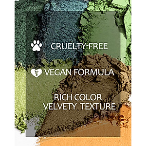 MAKI YIKA Green Eyeshadow Palette, 9 Color Green Eye Shadow Makeup Palette for Women, Matte Shimmer Glitter Eyeshadows Rich Pigmented & Ultra Blendable & Long Lasting (9color)