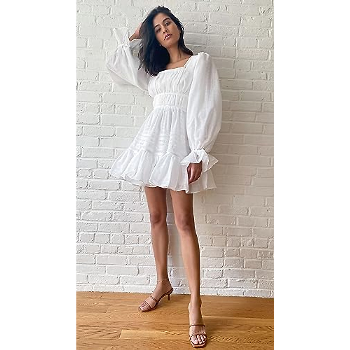 Aje Women's Impression Dress, White, 4