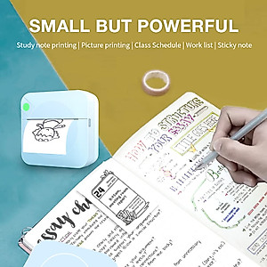 Mini Pocket Printer, Wireless Bluetooth Thermal Inkless Printer for Label Receipt Photo Notes Study Compatible with iOS & Android (GKI-022)