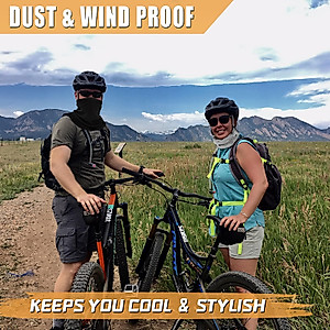 6 Pack Neck Gaiter Bandana Face Mask: Cooling Gator Mask for Outdoor Protection Breathable Face Cover Neck Scarf Protect from Dust Sun for Men Women Fishing Cycling Facemask Gaitor Balaclava, Red