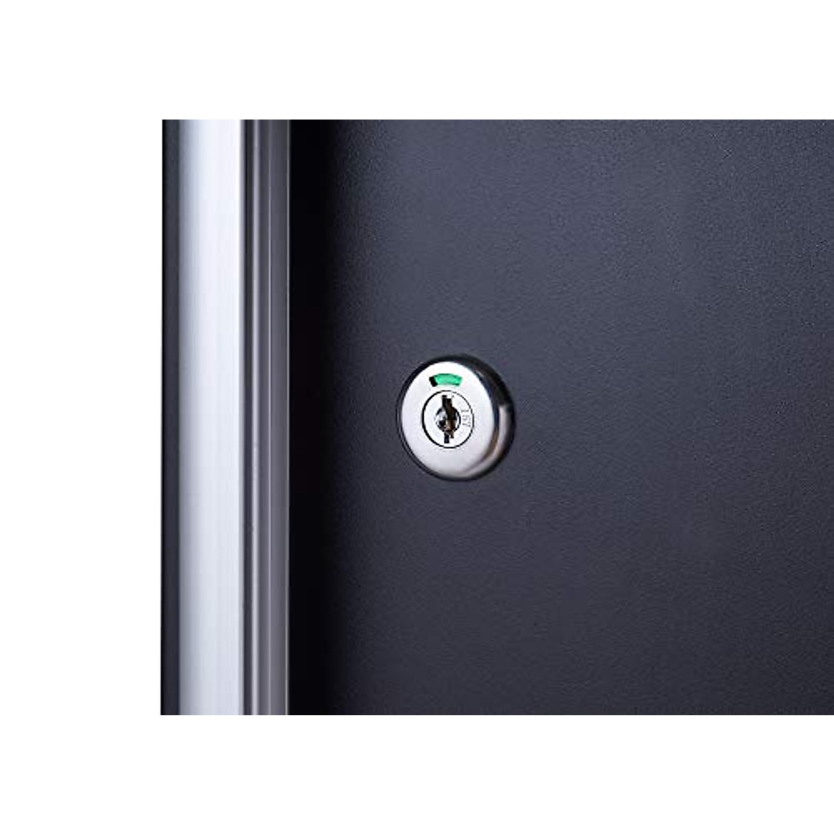 TRINITY 24 Inch Garage Storage Cabinet, 22 Gauge Steel, Wall-Mount, Adjustable Shelf and Reversible Door for Tools, Cleaning Supplies, and More, Black