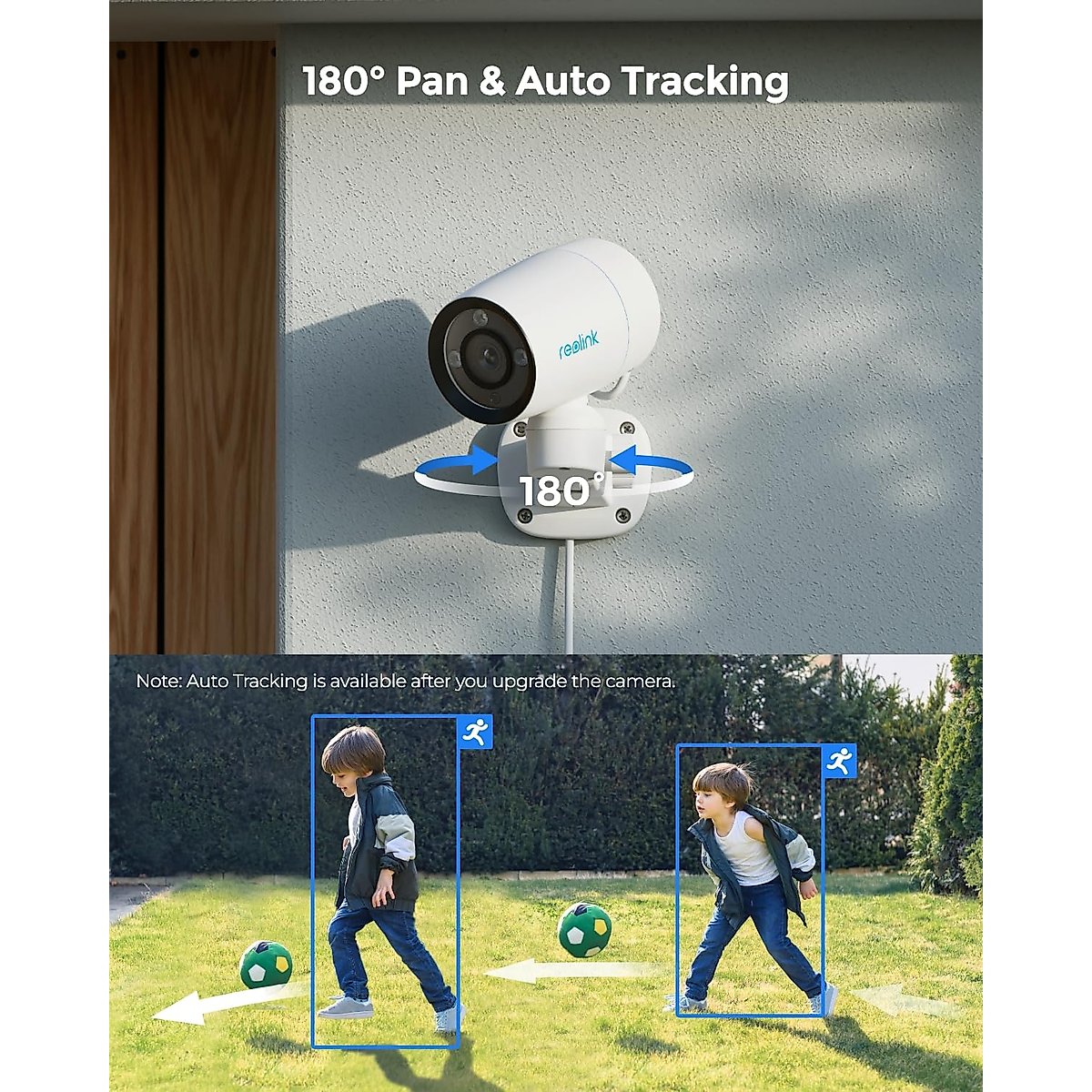 REOLINK RLC-81PA 4K PoE Bullet Security Camera, 180 Degree Pan, Horizontal Auto Tracking, Outdoor IP Camera with Color Night Vision, Smart Person/Vehicle/Pet Detection, 2 Way Talk, microSD Card Slot