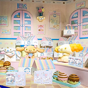 16Cts Cinnamo-roll Party Paper Bags, Party Favor Gift Bags for Cartoon Girls Boys Baby Fans Cinnamo-roll Birthday Party Decorations Supplies, 2 Styles