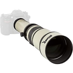 Ultimaxx 650-1300mm (w/ 2X Converter 1300-2600mm) Telephoto Zoom Lens Kit for EOS Rebel T3, T3i, T4i, T5, T5i, T6, T7 T6i, T6s, T7i, T8i, SL1, SL2, SL3, EOS 60D, 70D, 77D, 80D, 90D, 5D III, 5D IV, 6D