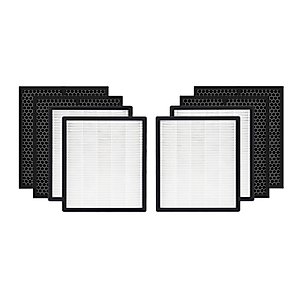 Homeland Goods LV-Pur131 Replacement Filter Compatible with Levoit LV-PUR131, LV-PUR131S, Part LV-PUR131-RF Air Purifier - Include HEPA Filters and Activated Carbon Filters 4 Pack