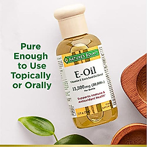 Nature’s Bounty Vitamin E Oil, Supports Immune & Antioxidant, 30,000IU Vitamin E, Topical or Oral, 2.5 fl Oz