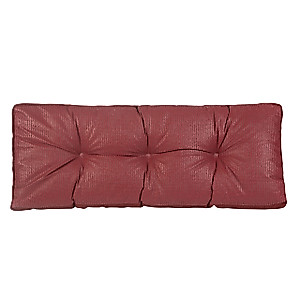 Klear Vu The Gripper Omega Non-Slip Tufted Bench Cushion for Indoor Furniture, Entryway Storage, Bay Window, Corner Nook or Piano Seat, 43 Inches, 09 Flame