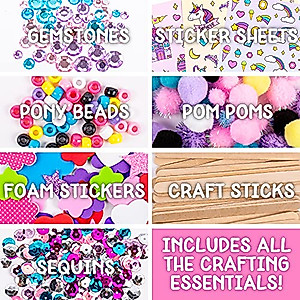 Made By Me Ultimate Craft Box, Unicorn Craft Kit, 1000 Piece Set, Reusable Storage Case, Preschool Arts & Crafts Projects, Great for Group Projects, Craft Box for Kids