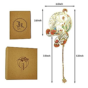 Aygrün Metal Bookmarks for Women, Kitsune Bookmark Fox Cool Golden Book Marker, Reading Book Lovers Gift for Readers, Best Friend, Teacher, Kids, Men and Girls