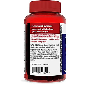 Nature's Way Tart Cherry, Ultra Montmorency Cherry, 1200 mg Potency, 75 Gummies