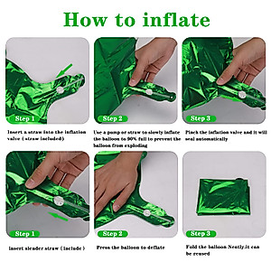 40 Inch Giant Green Number 8 Balloon, Helium Mylar Foil Number Balloons for Birthday Party, 8th Birthday Decorations for Kids, Anniversary Party Decorations Supplies (Green Number 8)