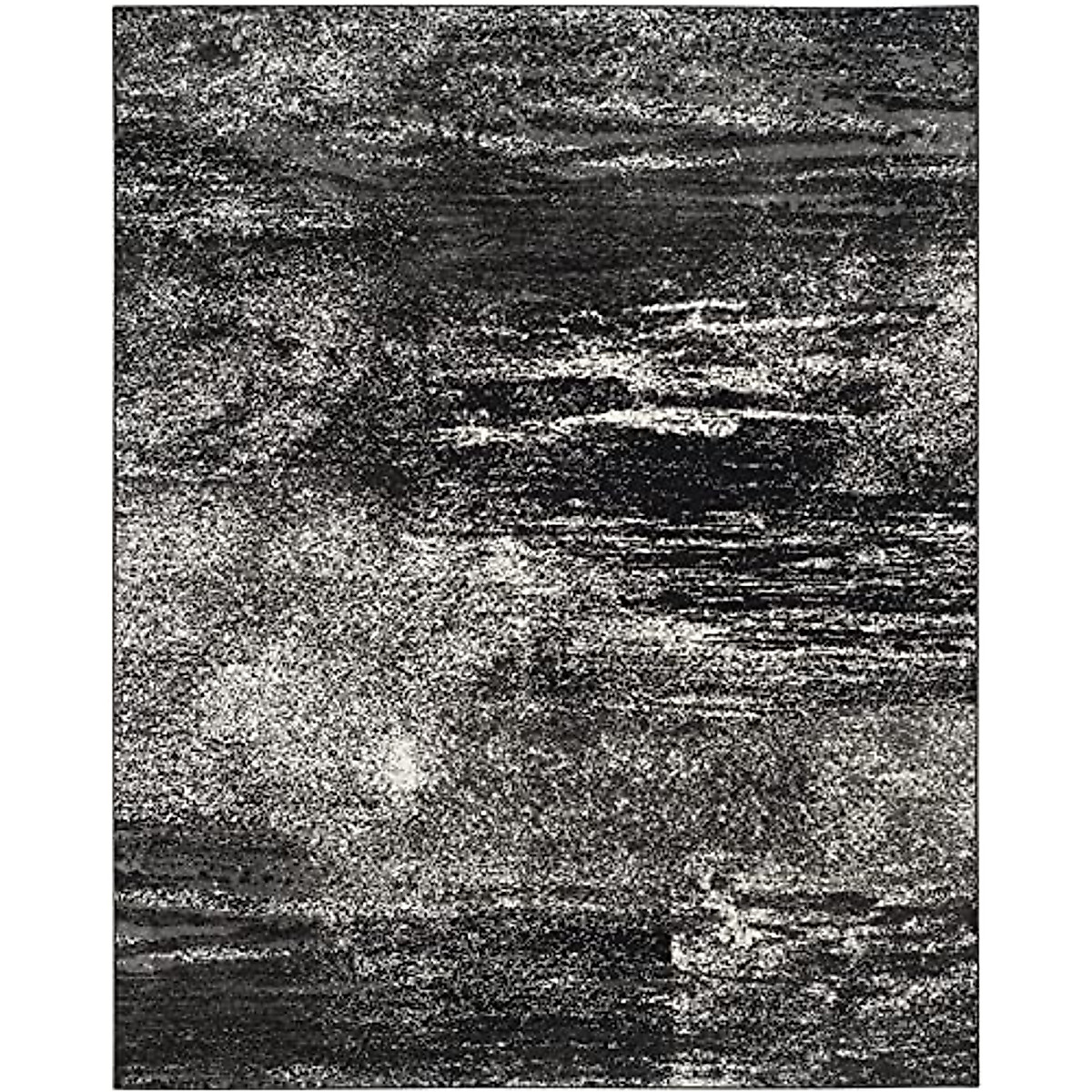 SAFAVIEH Adirondack Collection 9' x 12' Silver / Black ADR112A Modern Abstract Non-Shedding Living Room Bedroom Dining Home Office Area Rug
