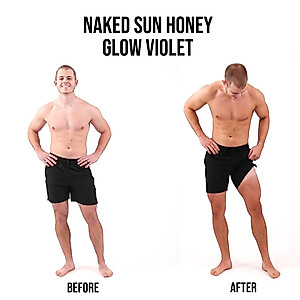 Naked Sun Honey Glow Violet Spray Tan Solution - 32 oz Airbrush Sunless Self Tanning Spray