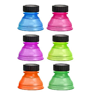 Generic 6Pcs Soda Saver Pop Beer Beverage Can Cap Flip Bottle Top Lid Protector Snap On Keep Clean Stopper Cover Good service Practical