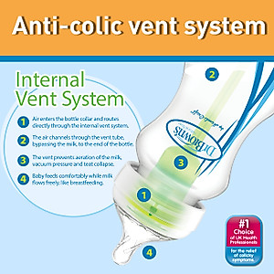 Dr Brown's Options+ Anti-Colic Wide Neck Baby Bottles, 270ml Twin Pack