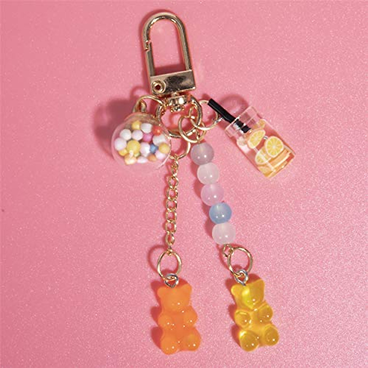 Lupct for Airpod 2/1 Silicone Case, Soft Cartoon Fashion Cute Food Design Air Pods Cover Kids Girls Women Funny Headphone Fun Cool Unique Kawaii Keychain Cases for AirPods 2&1 (Popo Candy Chain)