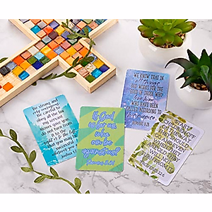 Juvale 24-Pack Plastic Bible Scripture Encouragement Cards Christian Inspirational Prayer Verses Wallet Size 3 x 2 Inches