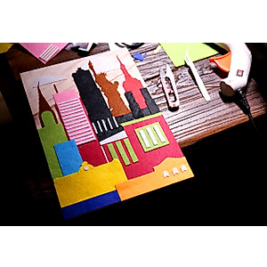 42PCS Colored Felt Fabric Sheets, 6 x 6 inches Macdori Craft Felt Squares for DIY Craft and Sewing Projects