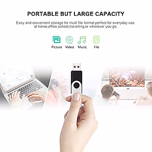 KEXIN 20 Pack 8GB Flash Drive 8G Bulk USB Thumb Drive USB Stick Jump Drive USB 2.0 Flash Drive with Led Indicator, Black