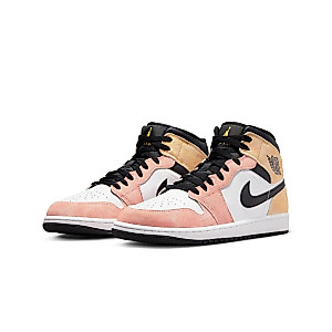 NIKE Air Jordan 1 Mid SE Flight Club DX4332 800 Magic Ember/Sundial White Black Mens Shoes - Size 11
