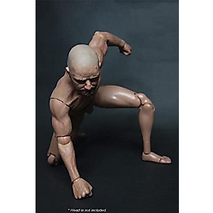 12'' Muscular Body,Male Flexible Action Figure Body Doll for 1:6 Scale Head Sculpt Carved