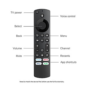 IDGPUW Replacement Voice Remote for Insignia, Toshiba, Pioneer Smart TV, Compatible with Fire Smart TV