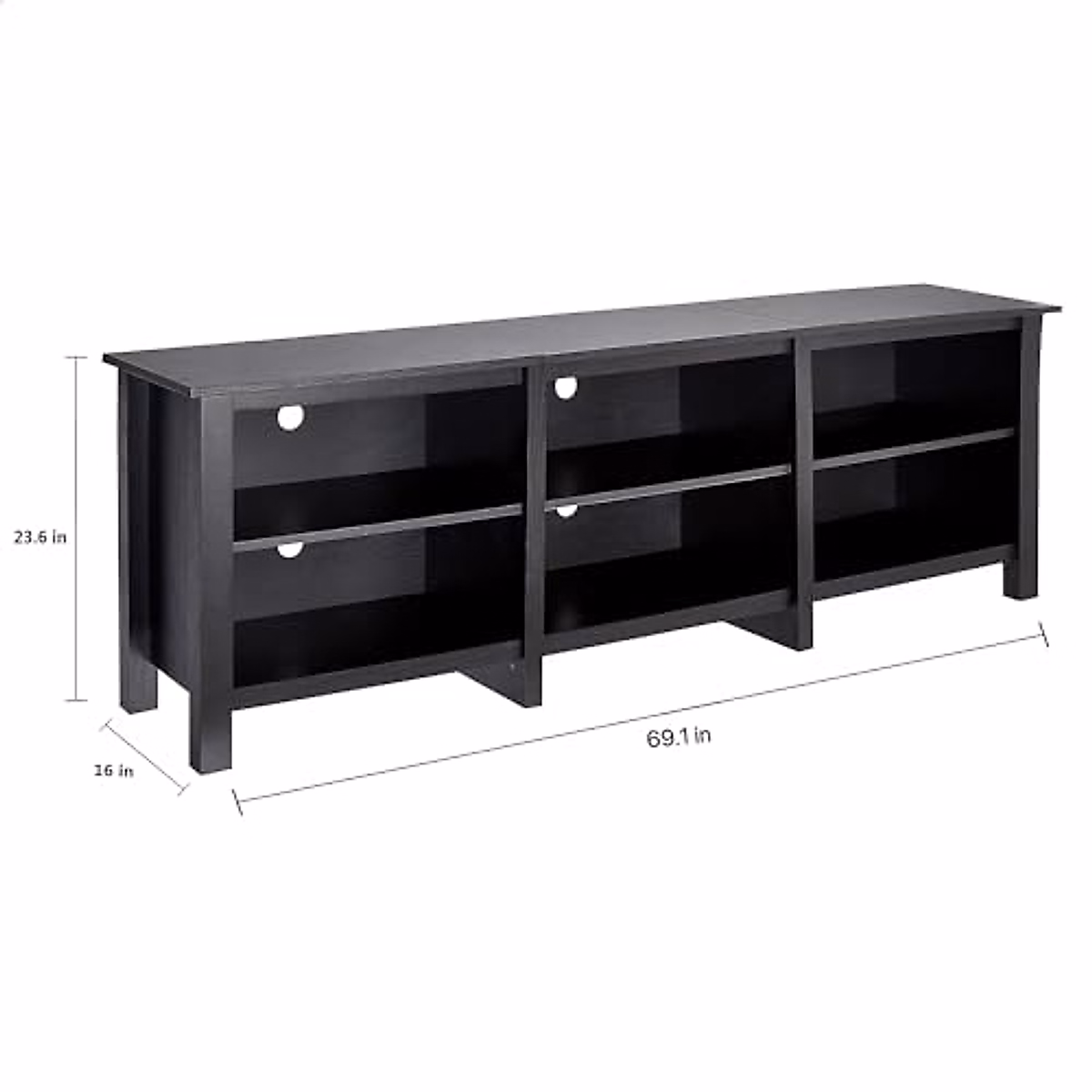 ROCKPOINT Classic TV Stand Storage Media Console Entertainment Center for TV's from 70 Inches to 85 Inches,Espresso(69.1Inchese)