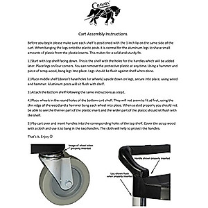 Crayata Serving and Bus Cart, Kitchen Food Service Utility Cart, 3 Tier Heavy Duty Plastic Beverage and Coffee Transport Cart for Restaurants, 400 Pound Capacity, Black