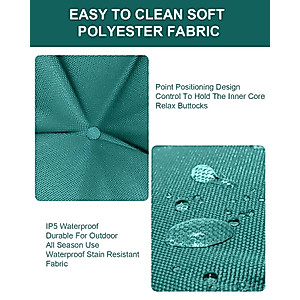 LCKFFYD Outdoor Swing Cushions，Bench Cushion Waterproof Swing Cushions 2/3 Seater Outdoor Porch Swing Cushions with Backrest, for Outdoor Swing Pad for Garden Patio Dark(42x40x5in,Green)