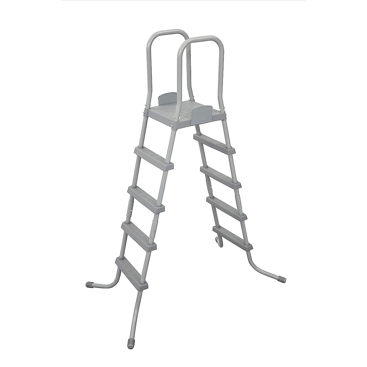 Bestway Flowclear Above Ground Swimming Pool Ladder 52” | Corrosion-Resistant Metal Frame with Heavy Duty Plastic Steps