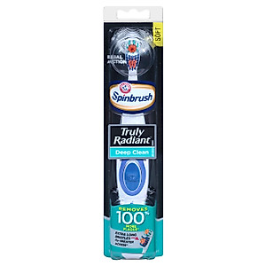 Spinbrush Truly Radiant Toothbrush, Deep Clean, Colors May Vary (Pack of 2)