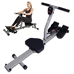 J Bryant Rowing Machine, 12 Levels of Resistance Adjustment Hydraulic Rowing Machine Home Compact Fitness Equipment, 300LBS Loading Capacity
