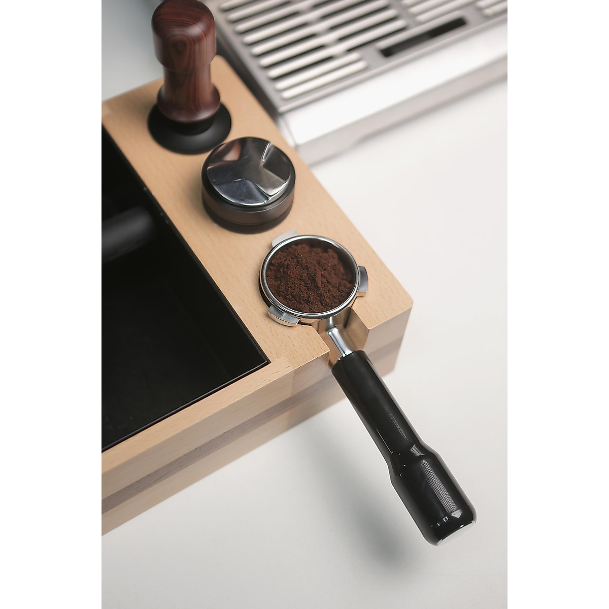 Espresso Portafilter 54mm Double Spouts - Compatible with Breville Bambino, Duo-Temp, Infuser, Barista Express, Barista Touch, Barista Pro, Sage Barista Machine - Stainless Steel with Filter Basket