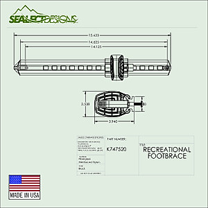 Sea-Lect Designs Kayak Recreational Footbrace