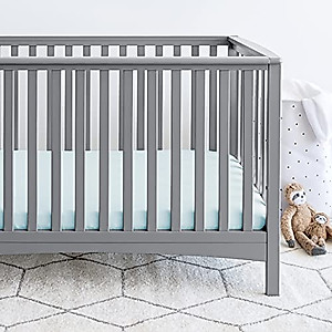 Bare Home 2-Pack Fitted Crib Sheets - Premium 1800 Ultra-Soft Microfiber - Breathable - Baby Sheet - for Boys & Girls - Fits Standard Crib and Toddler Mattresses (Crib, Sky Blue/Cloud Grey)