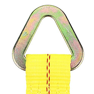 Axle Straps 10000 Lbs Break Strength 3335 Lbs Working Load Yellow Car Axle Tie Down Straps for Securing Car Transport Hauler Tow Truck 4x4 Off-Road Straps（36 Inch）