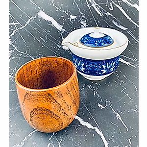 JapanBargain , Wooden Tea Cup Water Coffee Mug Japanese Zen Style Teacup 4 ounce 120ml, Pack of 2