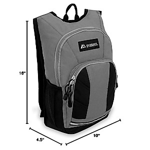 Everest Mini Hiking Pack, Dark Gray/Black, One Size