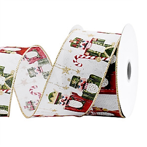 Homeford Sparkle Nutcracker Wired Ribbon, 2-1/2-Inch, 10-Yard