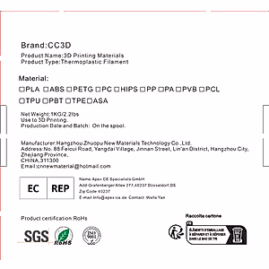 PLA Max PLA + Bone White PLA Filament 1.75 mm 3D Printer Filament 1KG 2.2LBS 3D Printing Material Stronger Than PLA Pro PLA Plus Normal PLA Filament CC3D Ivory White Bone Color