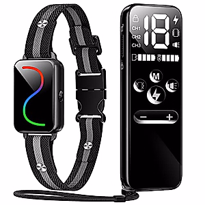 FATEAR Dog Training Collar, Dog Shock Collar with 2600FT Remote Range, Fashion Electronic Collar for Large Medium Small Dogs, Beep/Vibration/Electric Shock, Security Lock, Waterproof