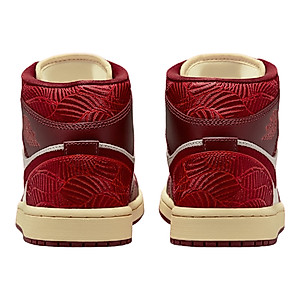 Jordan Womens AJ1 MID SE Shoes,Team Red/University Red-sail,10.5