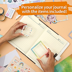 CAGIE DIY Journal Set for Girls Age 8-12, Gifts for 9 10 11 Year Old Girls, Diary with Lock for Girls Birthday Gift, Personalize and Decorate Scrapbooks Kit