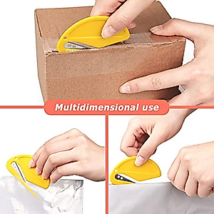 Tamaki 6 Pack Letter Opener Envelope Slitter Set Sharp and Efficient Open Envelopes with Ease (Black/Red/Yellow/Green/Rose/Blue)