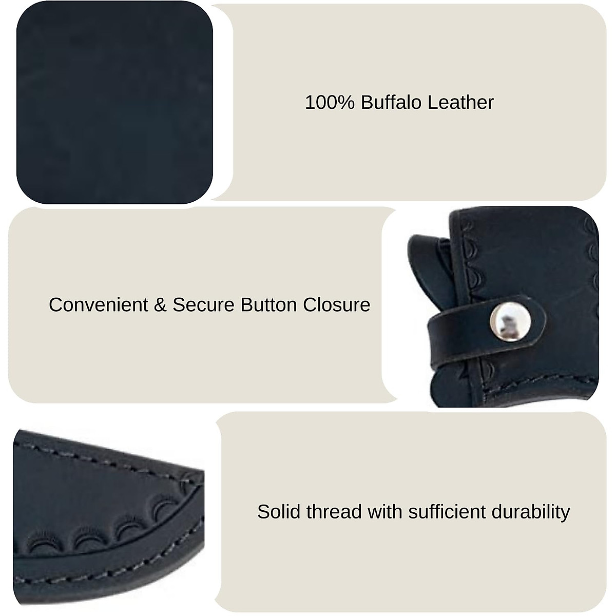 Coast Leathers Custom Leather Sheath, Fits Cold Steel 49LCK SRK No:149 SRK, Fixed Blade Knife Holder, Sheath Only - Cross Draw Knife Holster, Black