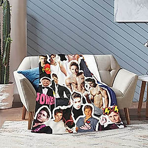 Blanket Jensen Ackles Soft and Comfortable Warm Fleece Blanket for Sofa,Office Bed car Camp Couch Cozy Plush Throw Blankets Beach Blankets