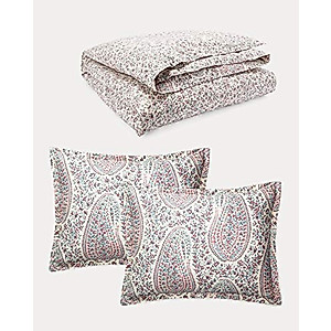 Lauren Ralph Lauren Claudia Multicolor Paisley Floral Full Queen 3 pc Duvet Cover Set Shams (Queen (U.S. Standard))