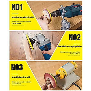 SI FANG 2 Pack 4 Inch Hook and Loop Backing Pads with M10 Thread Drill Adapter, Sanding Discs Polishing Pad Rubber Backing Plates for Angle Grinder, Drill Buffer Polisher Attachment (12000RPM)