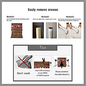 LTLYH 7x5ft Valentine's Day Wooden Board Backdrop Valentine's Day Love Hearts Vintage Wood Plank Backdrop Kid Baby Lovers Girl Photography Decorations Photo Background 091